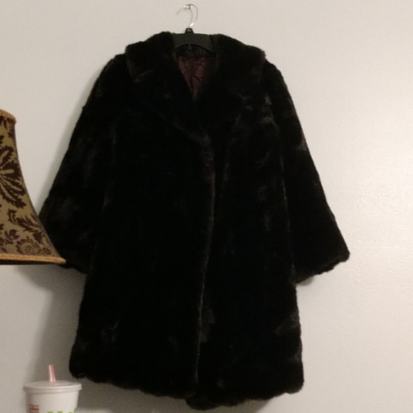 Jackets & Coats | Vintage Dark Chocolate Brown Mink Fur Jacket Meier ...